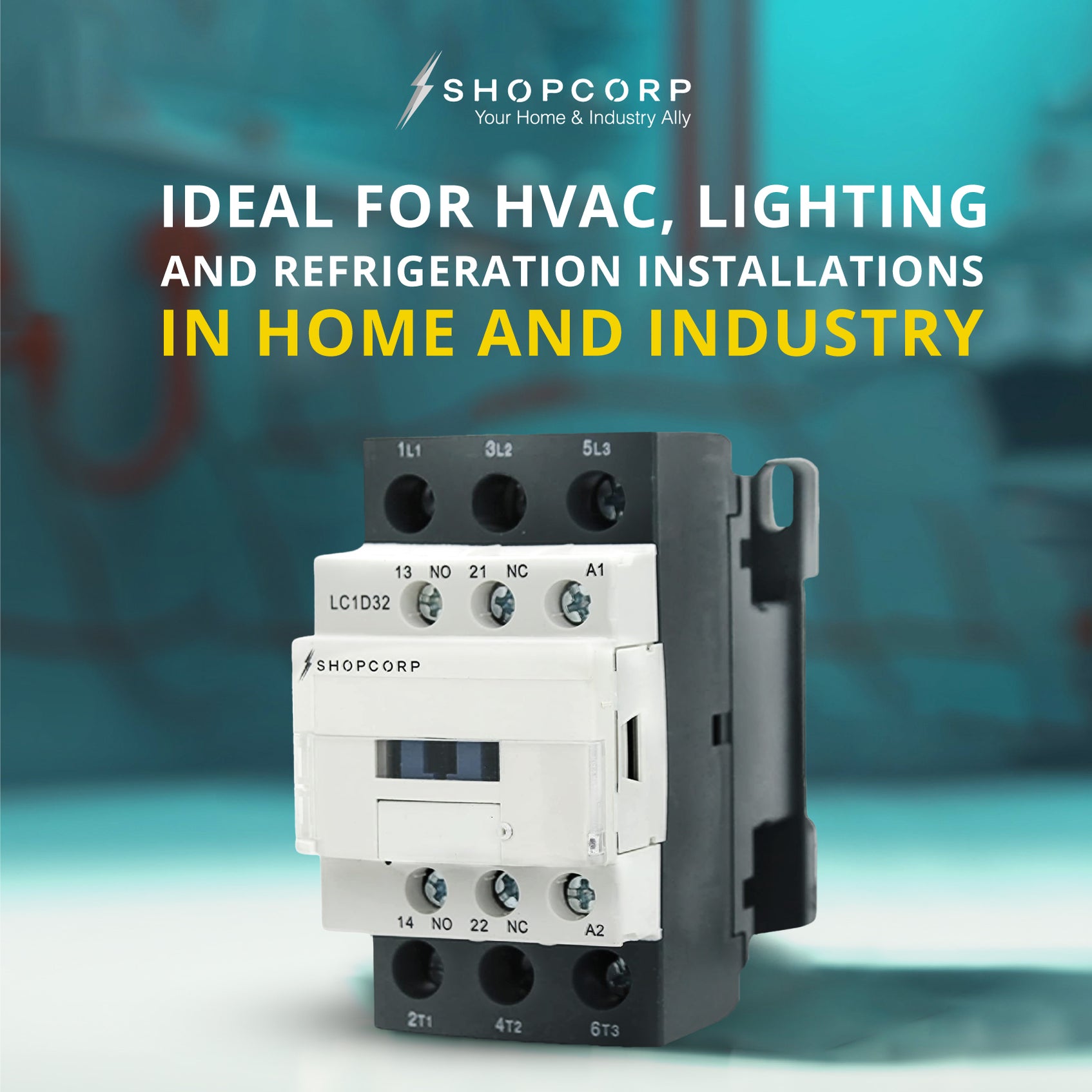 Contactor, 3 Pole Normally Open with Auxiliary Contacts, 220/240V, 30A ...