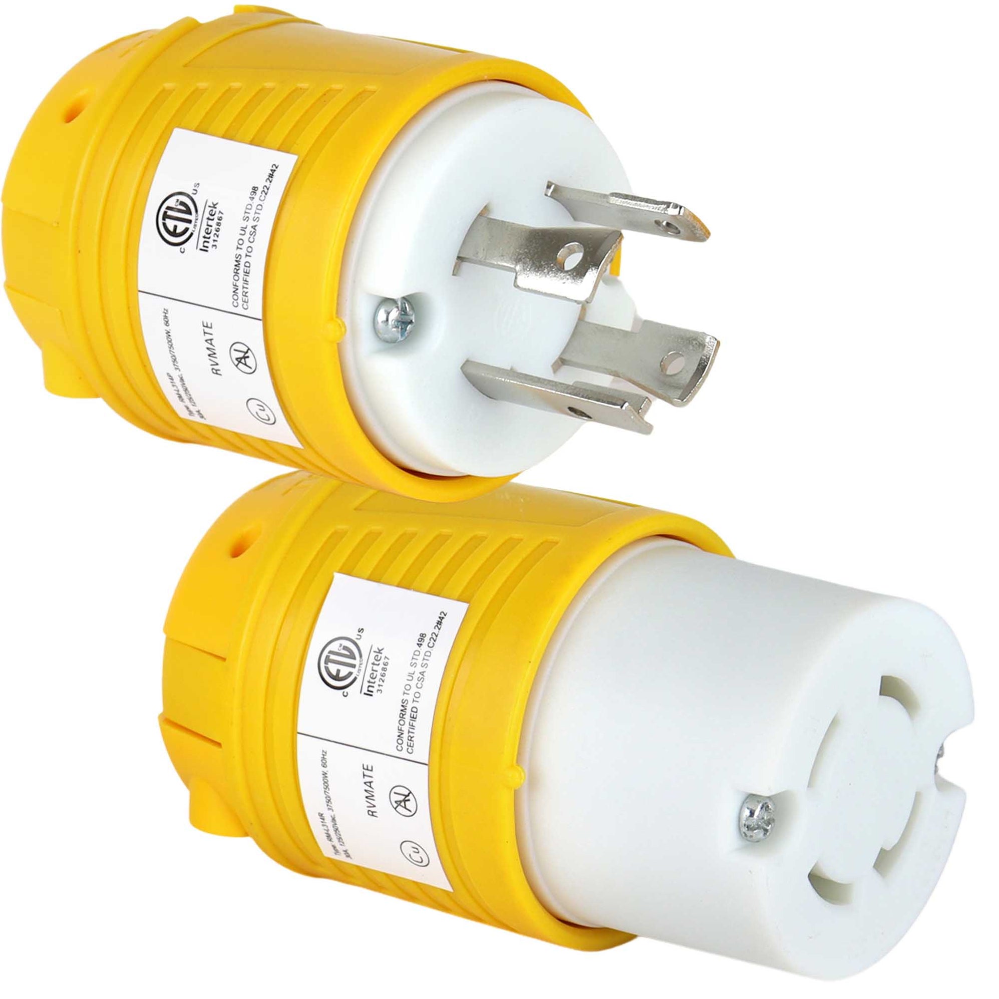 NEMA L14-30P and L14-30R Industrial Generator Plug and Connector Set ...
