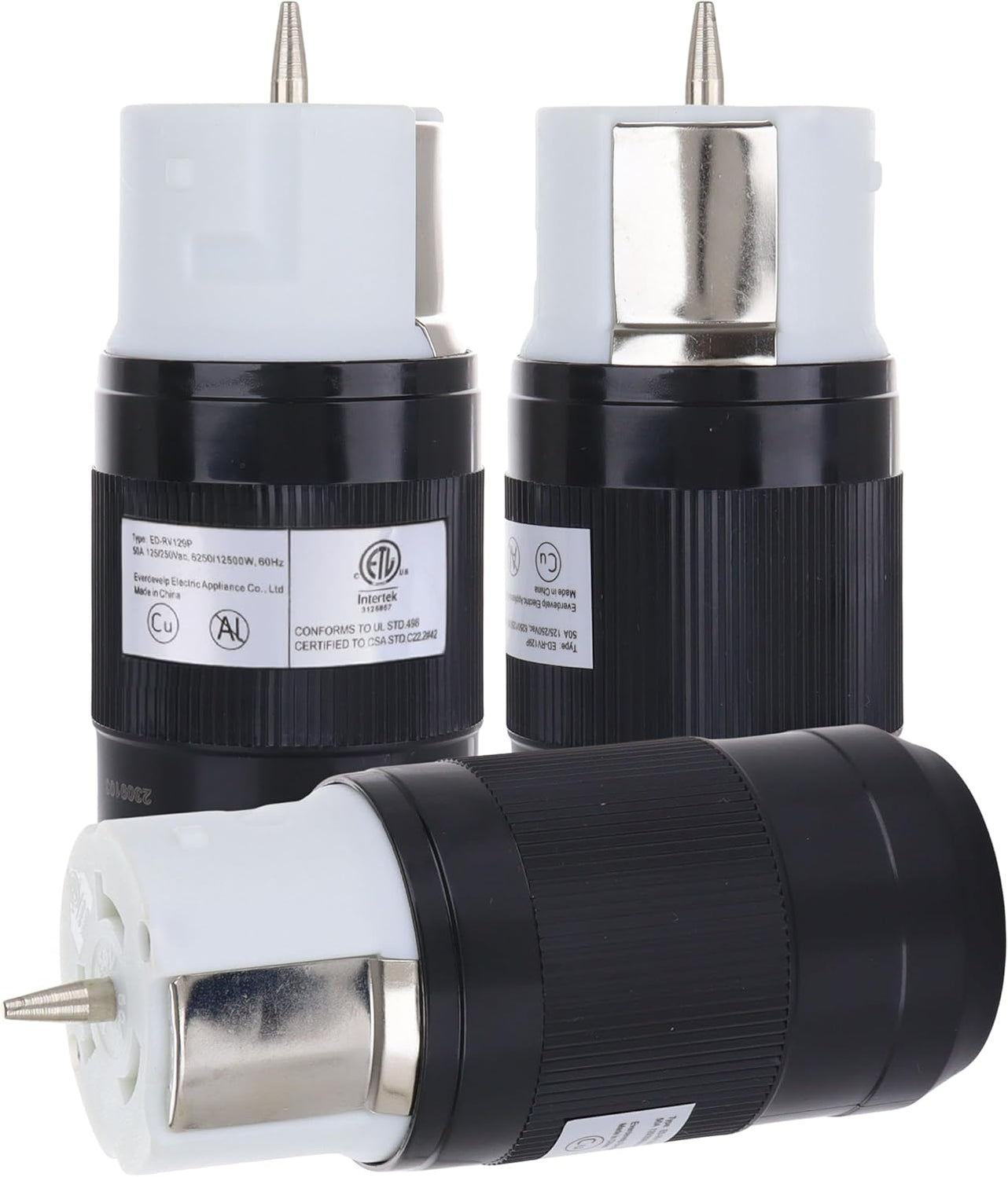 50 Amp Generator Plug (Female), Connector, 125 Volt/250 Volt, CS6364 5 ...