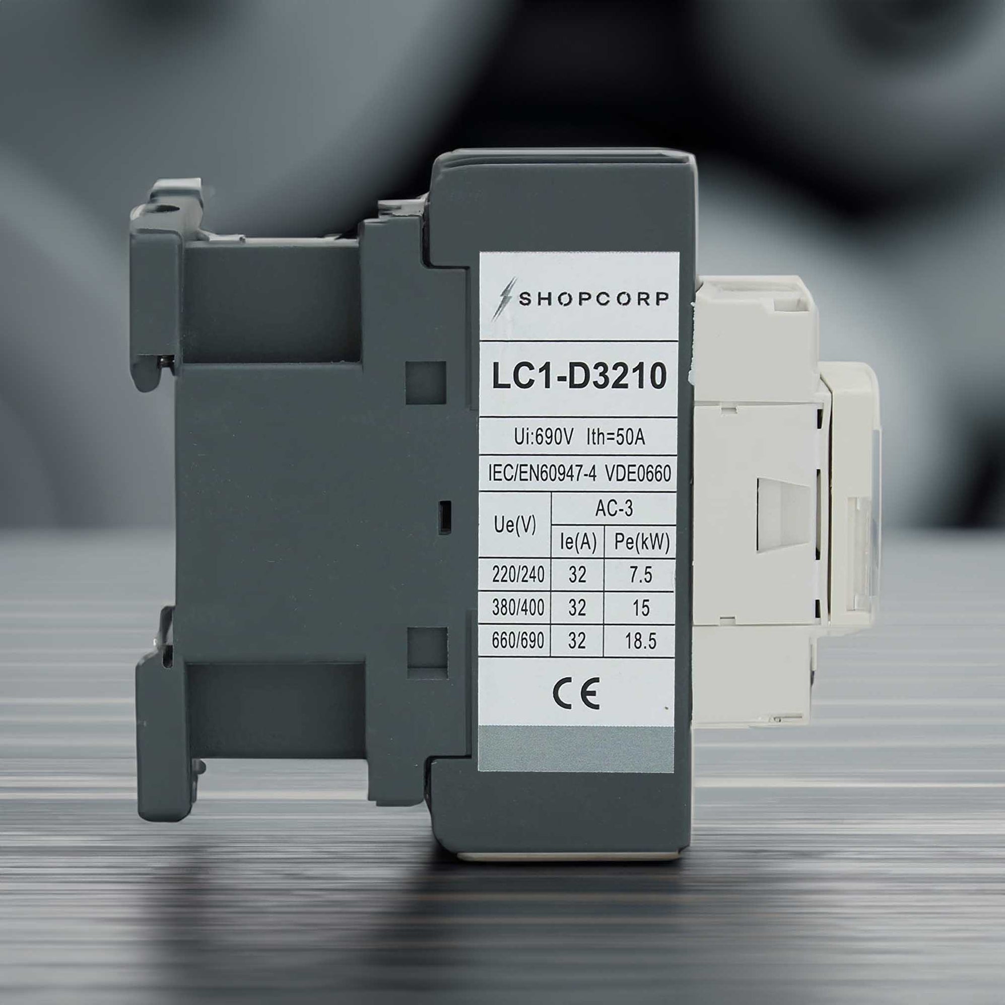 Contactor, 12 Pole Normally Open, 110/120V, 40A + DIN Rail + 2 Screws ...