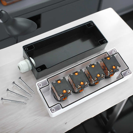 Control Station Box Set, Includes 3 Push Buttons and Rotary Switch ...