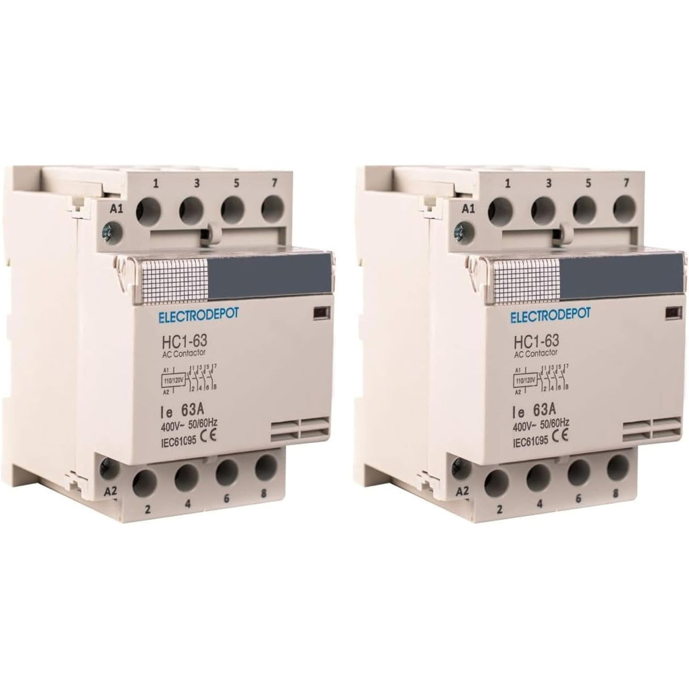 Contactor 60A, 400V, 110/120VAC, 4 Pole Normally Open, — ContactorDepot.com