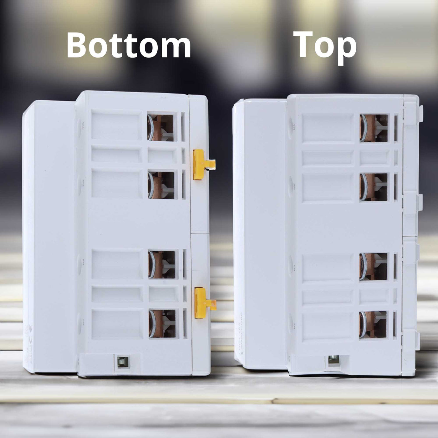 Contactor, 4 Pole Normally Open, 110/120V, 100A + Aluminum DIN Rail + 2 ...