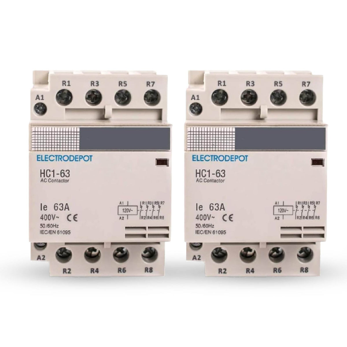 Contactor 60A, 400V, 110/120VAC, 4 Pole Normally Open, — ContactorDepot.com