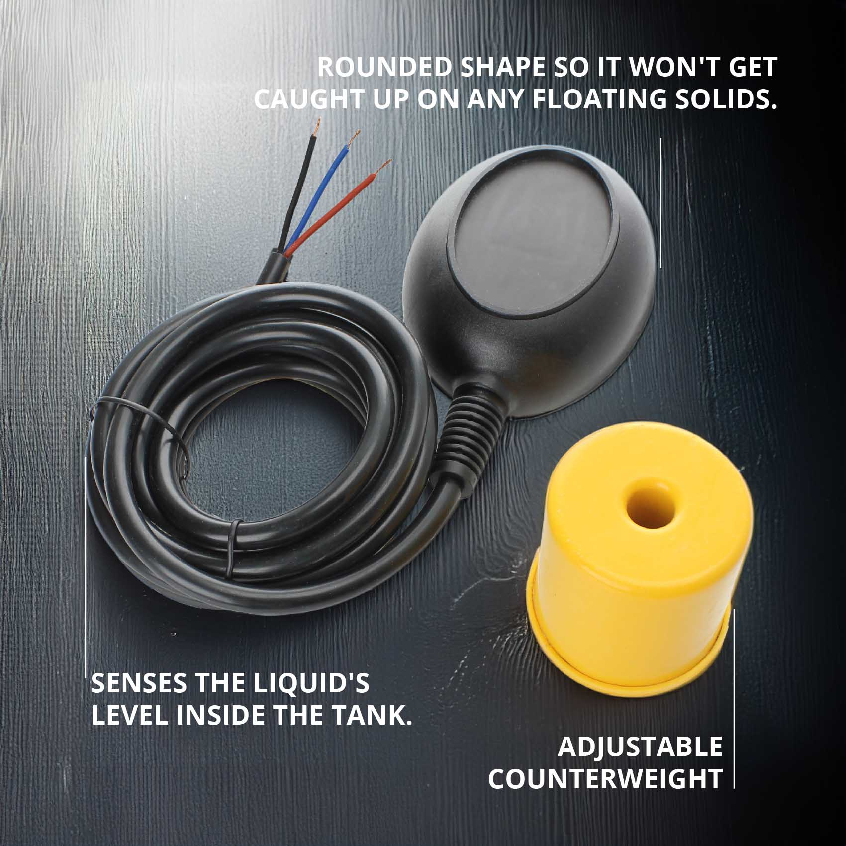 Shopcorp Water Level Meter Sensor Float Switch, Dual Function Operation ...